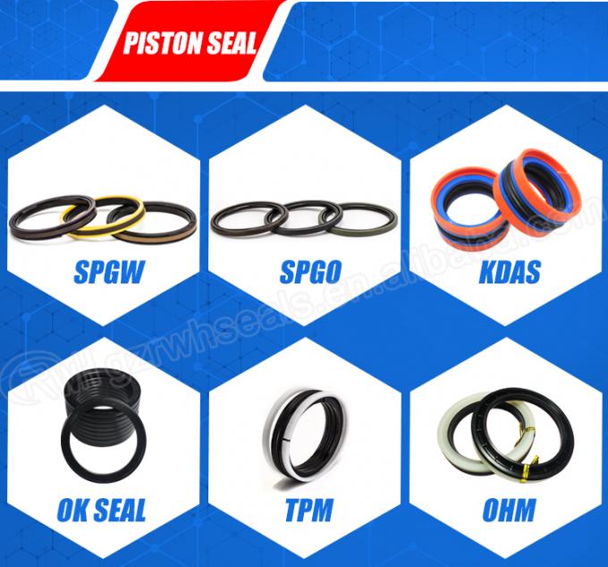 Black White Color Hydraulic Piston Seal OHM Track Adjuster Seal
